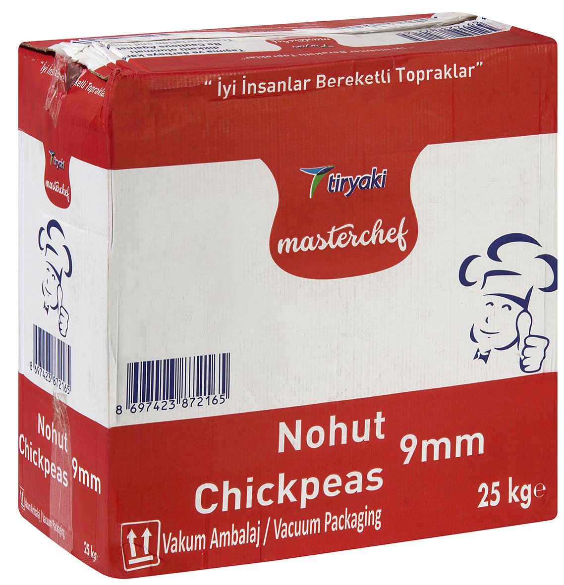 Tiryaki Masterchef Vakumlanmış 9Mm Nohut 25 Kg